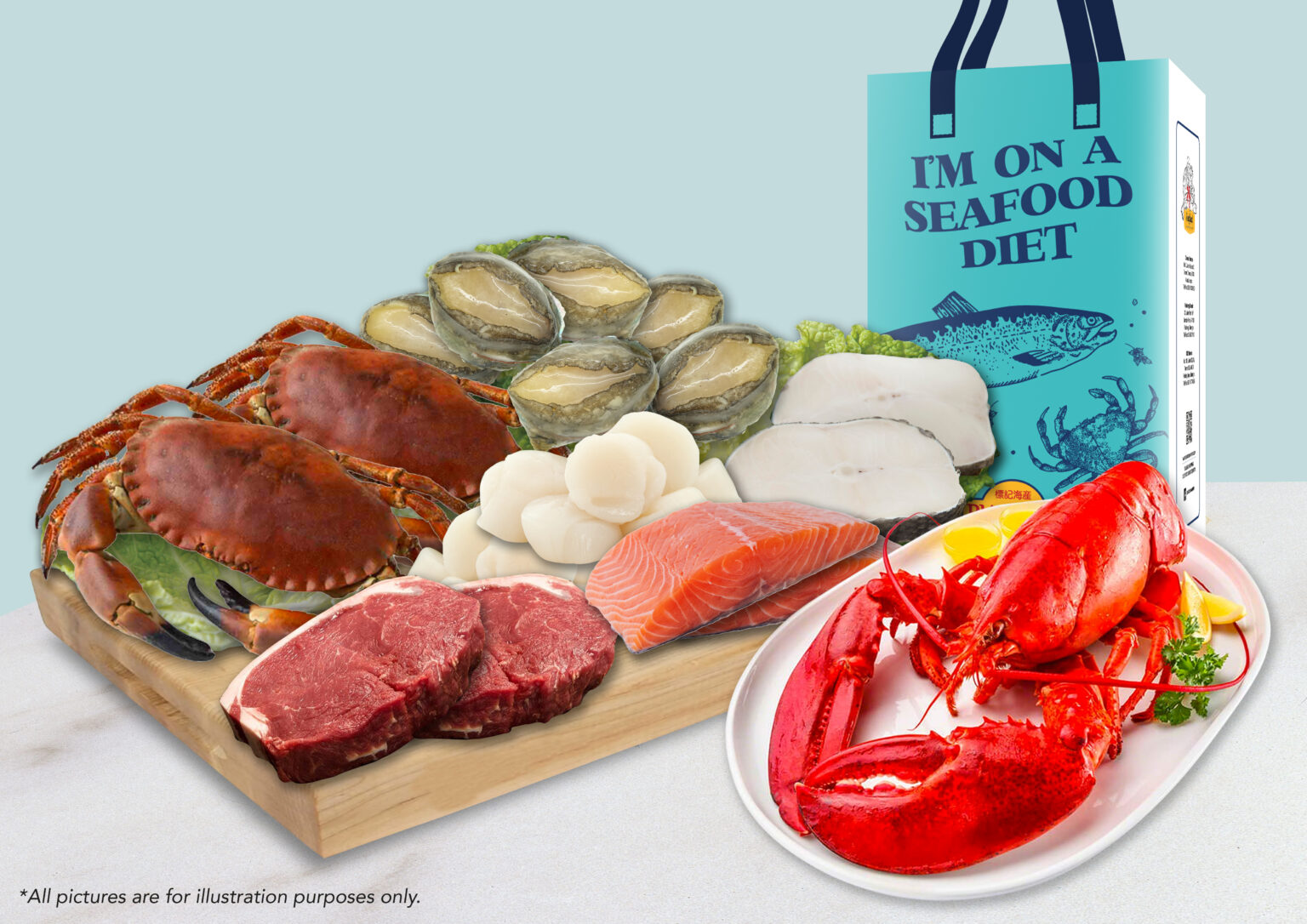 HAMPER SET J – IMPORTED SEAFOOD SET - Seafood Hamper